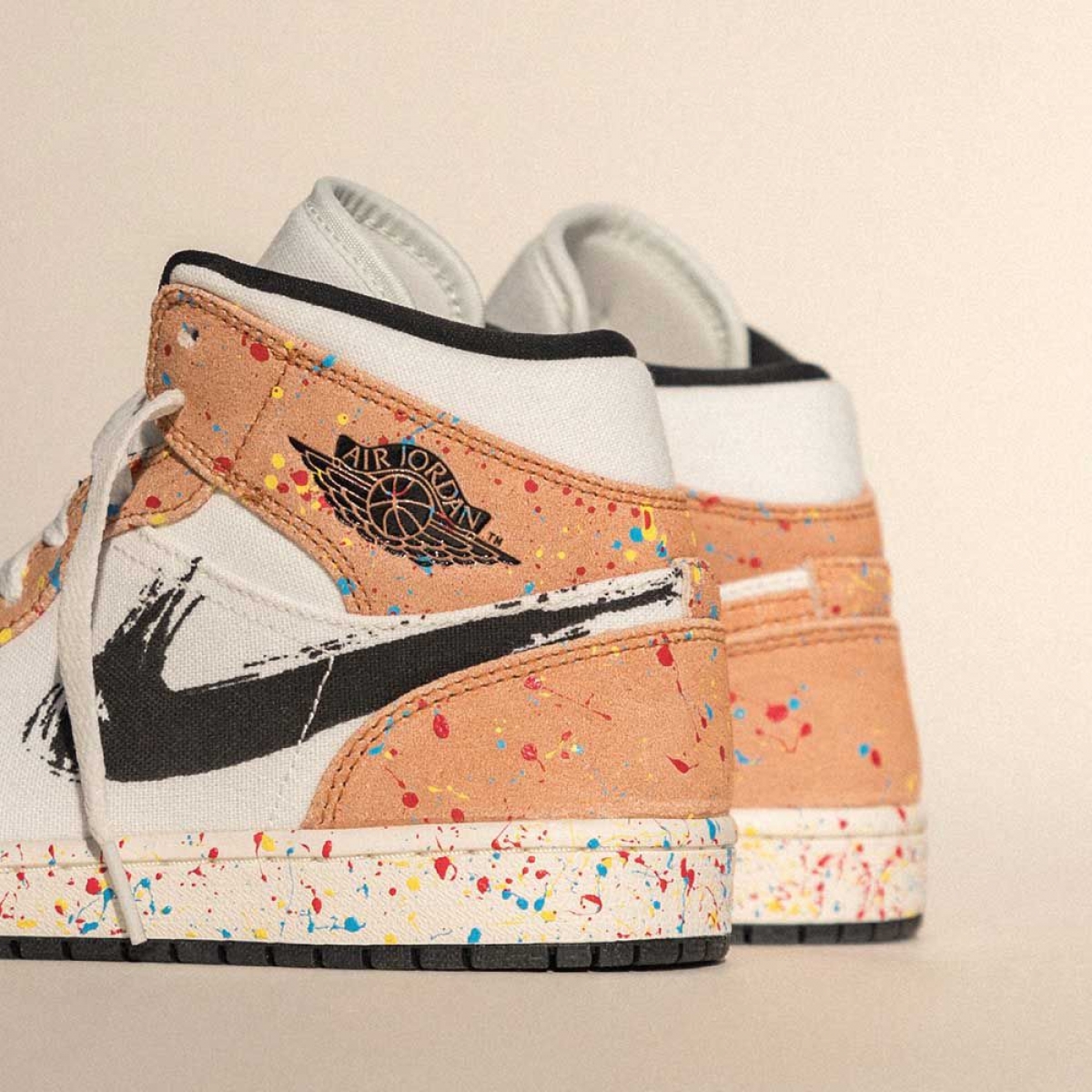 Air Jordan 1 Mid SE ‘Brushstroke Paint Splatter’ – PK-Shoes